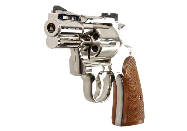 Tanaka Colt Python .357 Magnum R-Model 2.5 Inch Nickel Finish Gas ...
