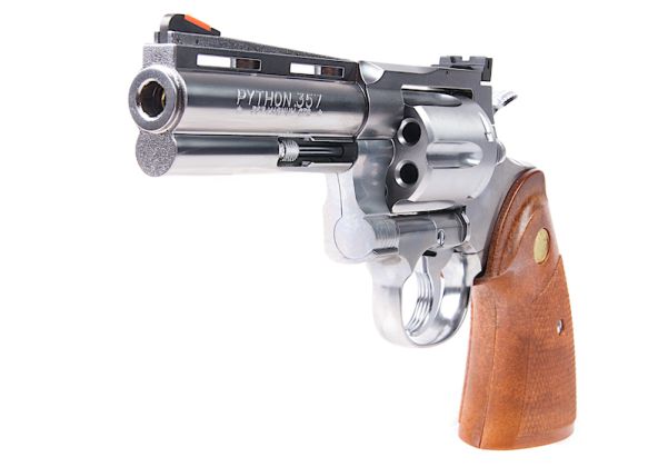 Tanaka Colt Python .357 Magnum R-Model 4 Inch Stainless Gas Revolver ...