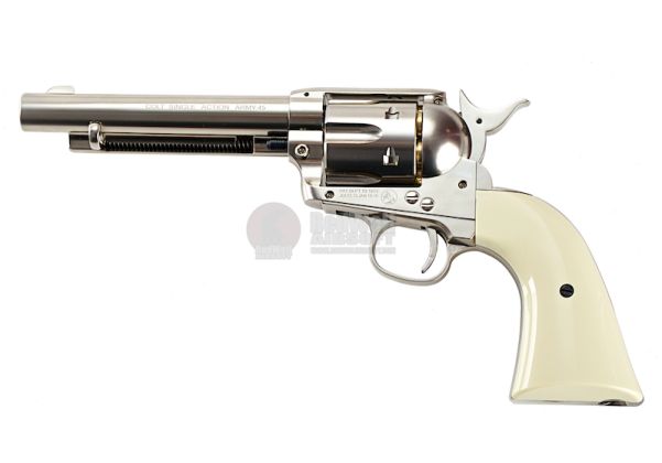 Umarex Revolver SAA .45 CO2 Metal (6mm, Nickel Pearl) (by WinGun) | RedWolf